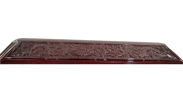 Emperor Carving Solid Mahogany Casket - Rosewood – Coffin World