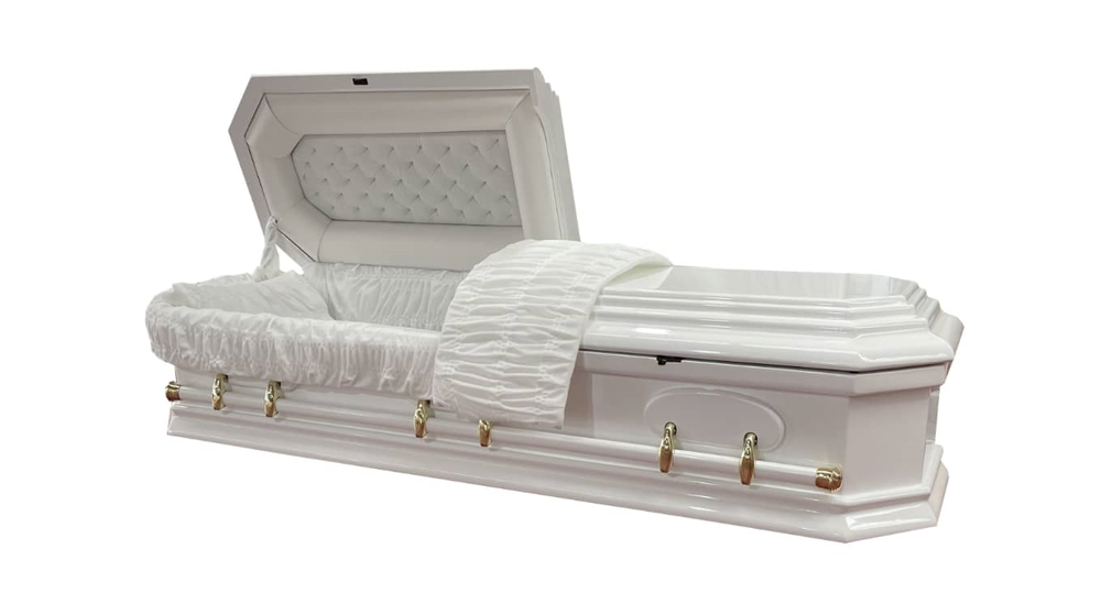 Premium Octagon Casket - White – Coffin World