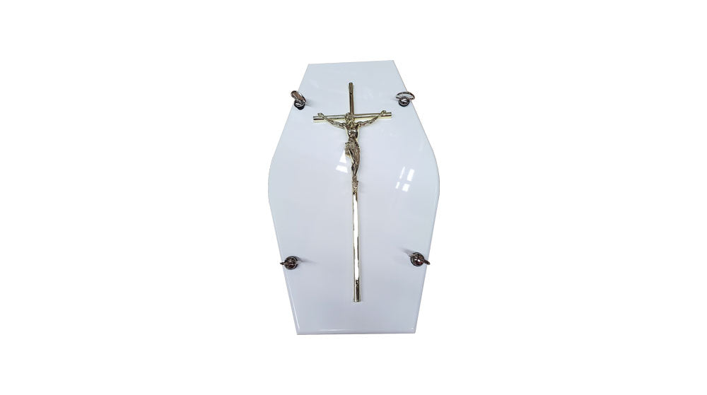 Crucifixion Cross Decore, Narrow - Silver – Coffin World