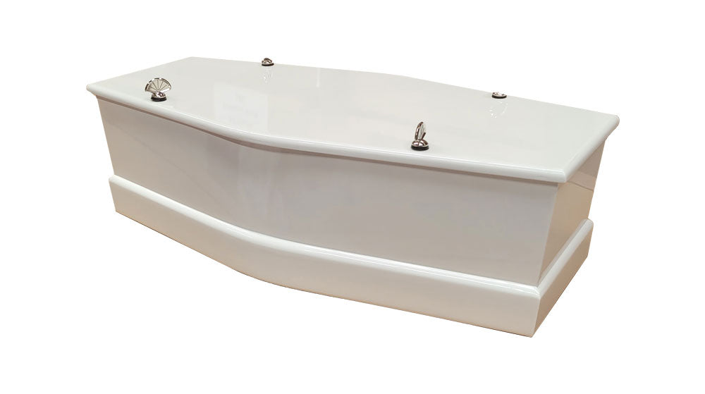 Baby Angel Casket - Pearl White – Coffin World