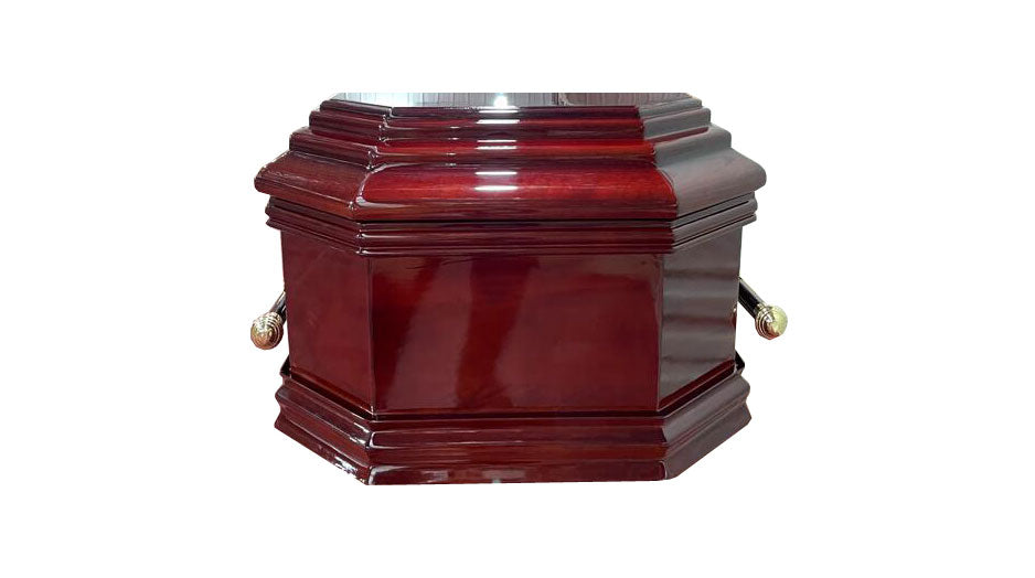 Emperor Carving Solid Mahogany Casket -Dark Cherry – Coffin World